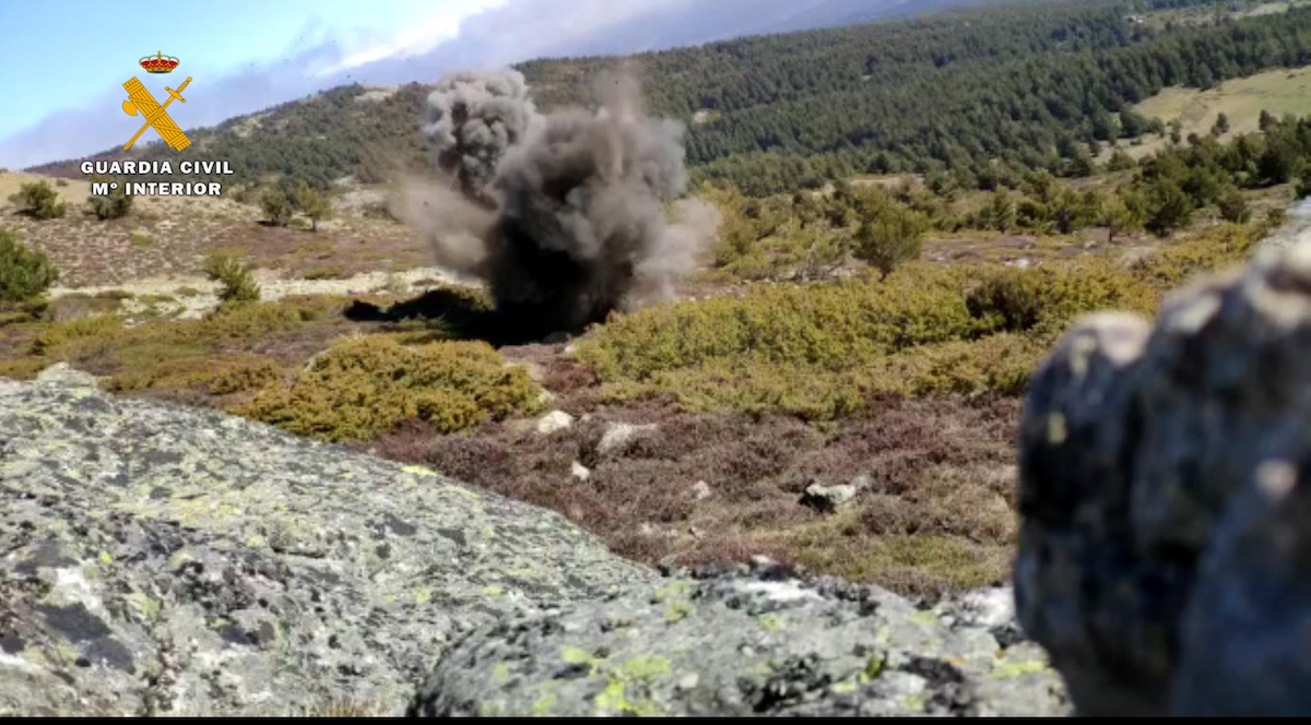 Destruyen en La Rioja un obús de la guerra civil "con todo su potencial"