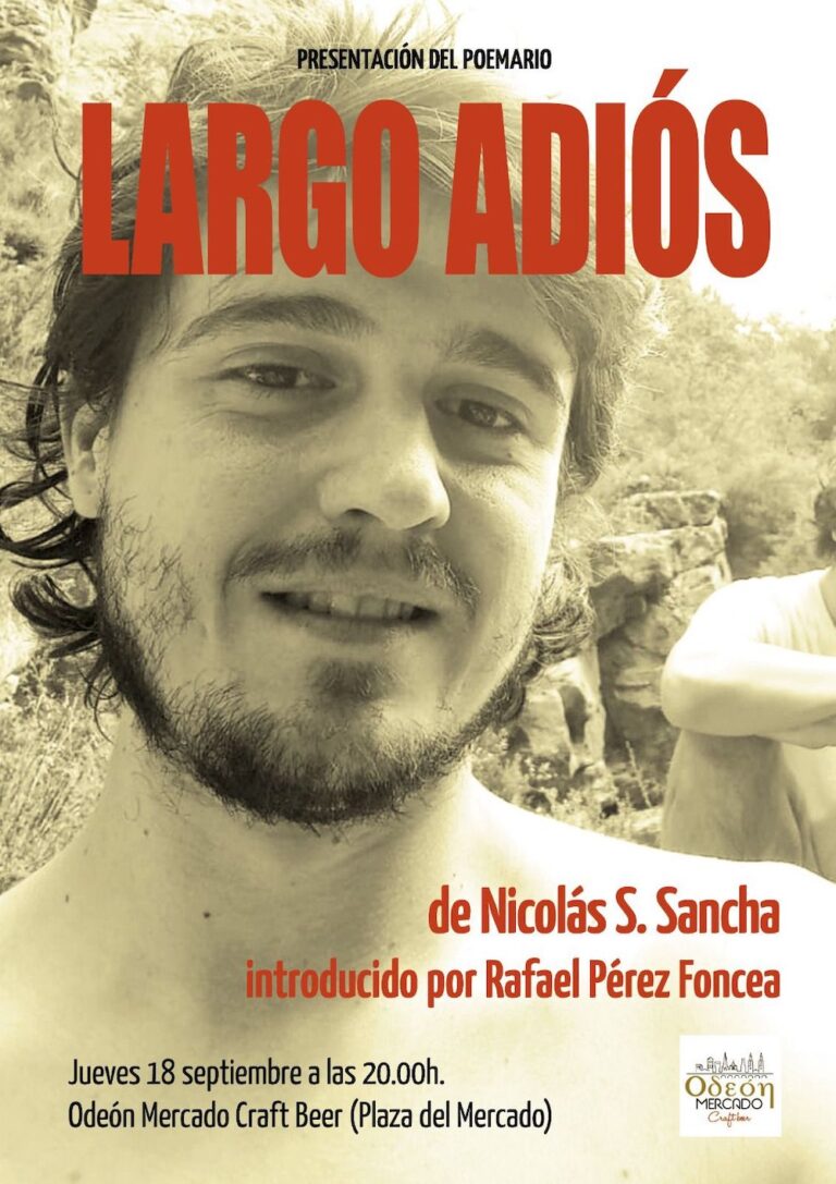 El Odeón Mercado acogerá la presentación del poemario 'Largo adiós' de ...